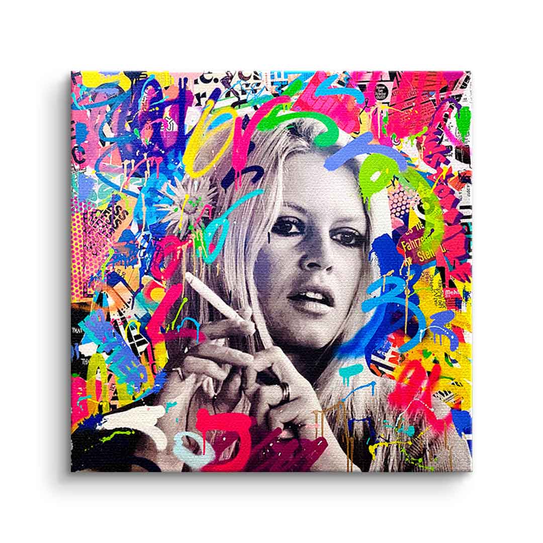Canvas Picture Iconic Bb Brigitte Bardot Pop Art Portrait Mural