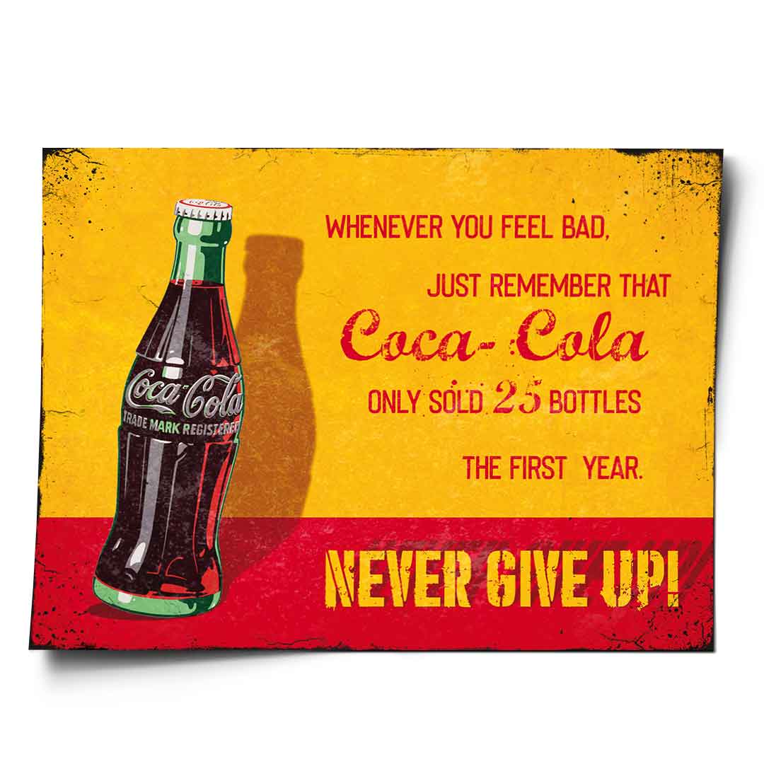 Poster The First Year Coca Cola Motivation Success Art Print Wall Art