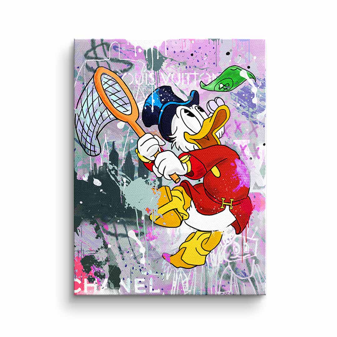 billionaire Duck Canvas Art Comic Pop Art Money Hustle Mentality