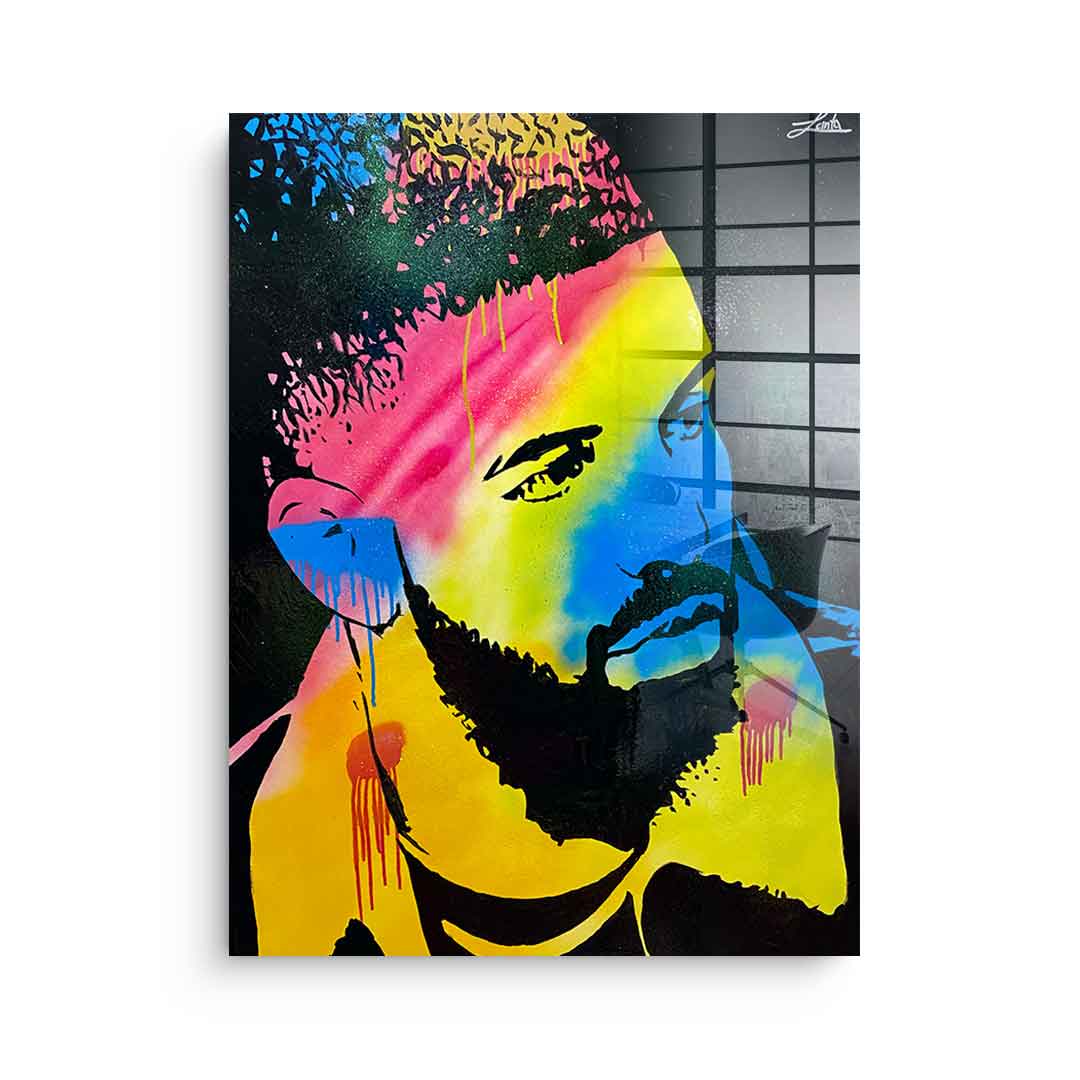 Acrylglasbild Drake Rapper Rap R&B-Sänger Musik Pop Art Portrait