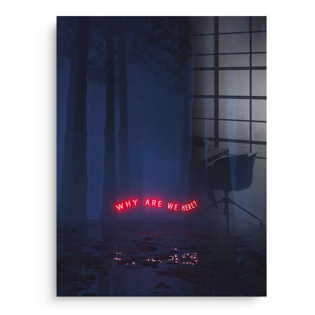 Acrylic Glass Art Existential AI AI generates digital art Wall Art
