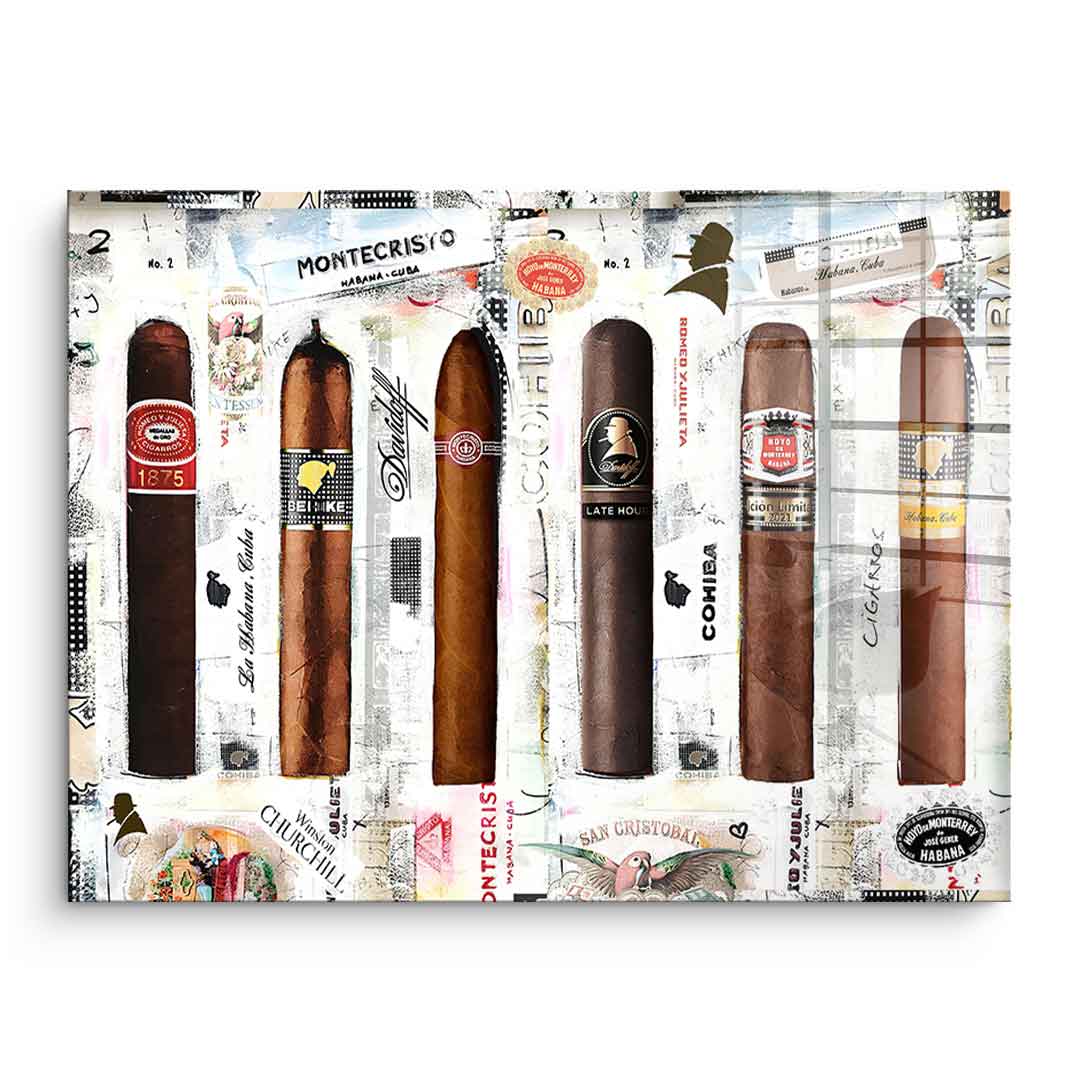 Acrylic Glass Art Cigar Collection Cigar Enjoyment Wall Art art print