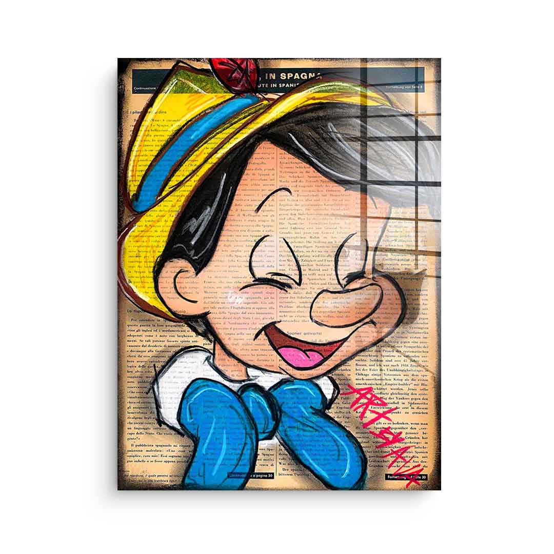 Acrylic Glass Art Lovely Pinocchio Comic Cartoon Portrait Animated Film