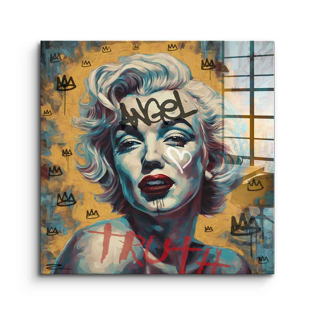 Acrylic Glass Art Marilyn Monroe Angel Truth Portrait