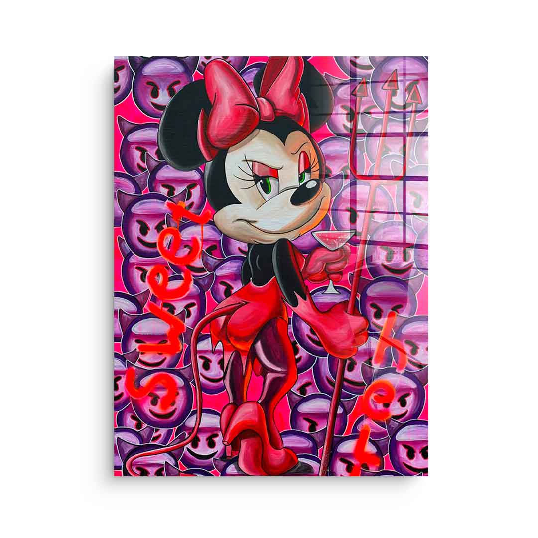 Acrylic Glass Art Comic Mäuschen Comic Mäuschen Mouse Sweet Hell sexy ...