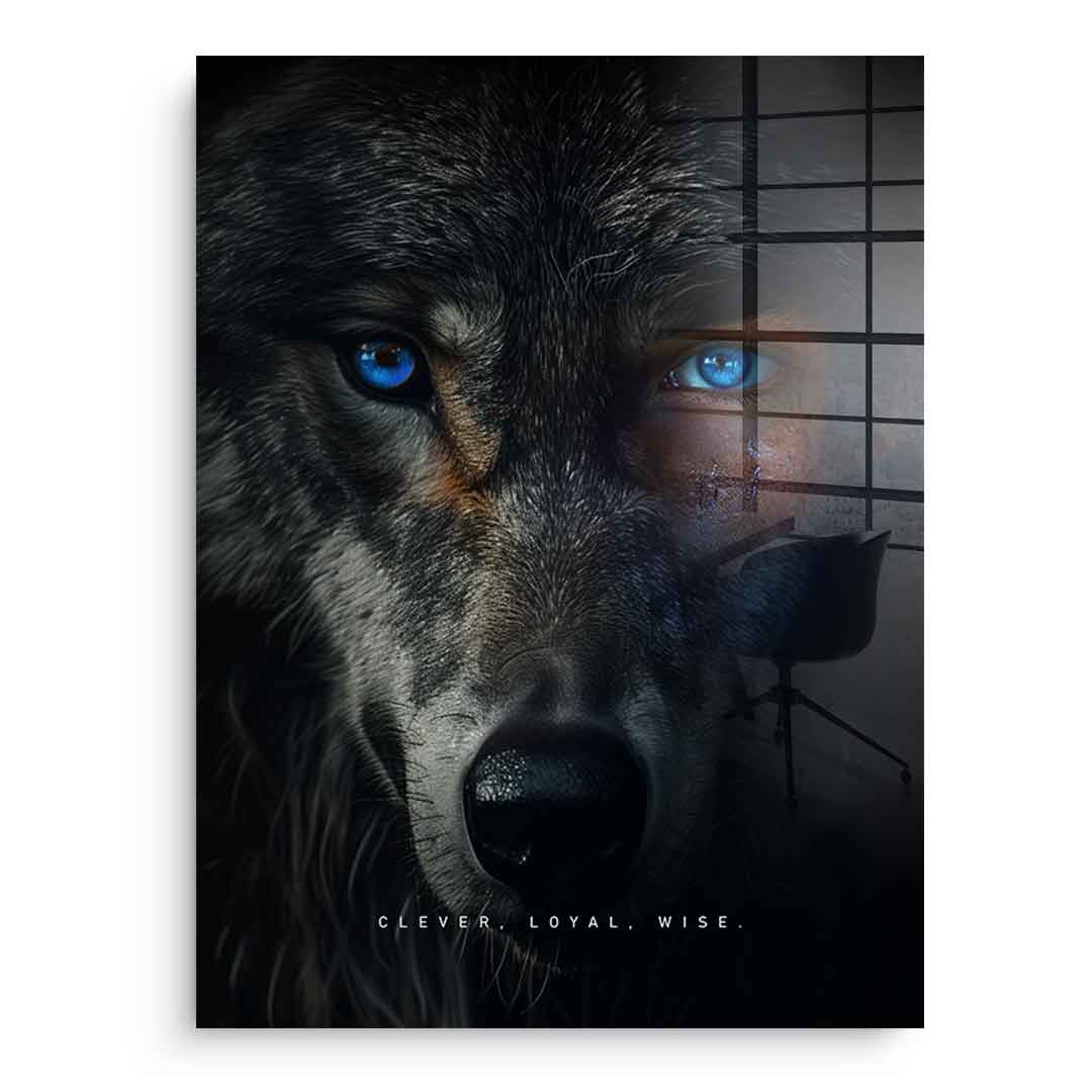 Acrylic Glass Art Wolf Fusion Motivation Art Print Wall Art – DOTCOMCANVAS®