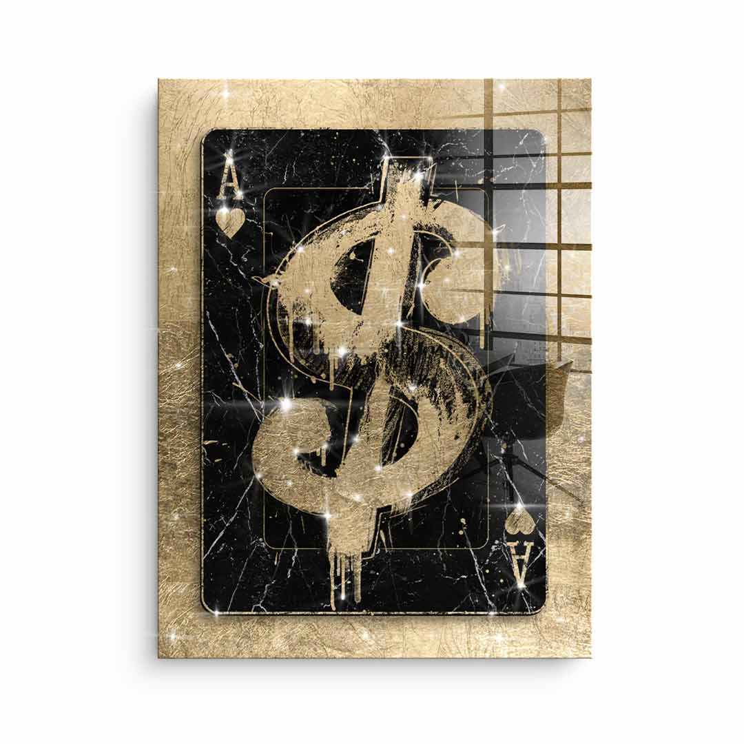 Gold Leaf Art Gangster Sign Pop Art XXL motif with premium frame
