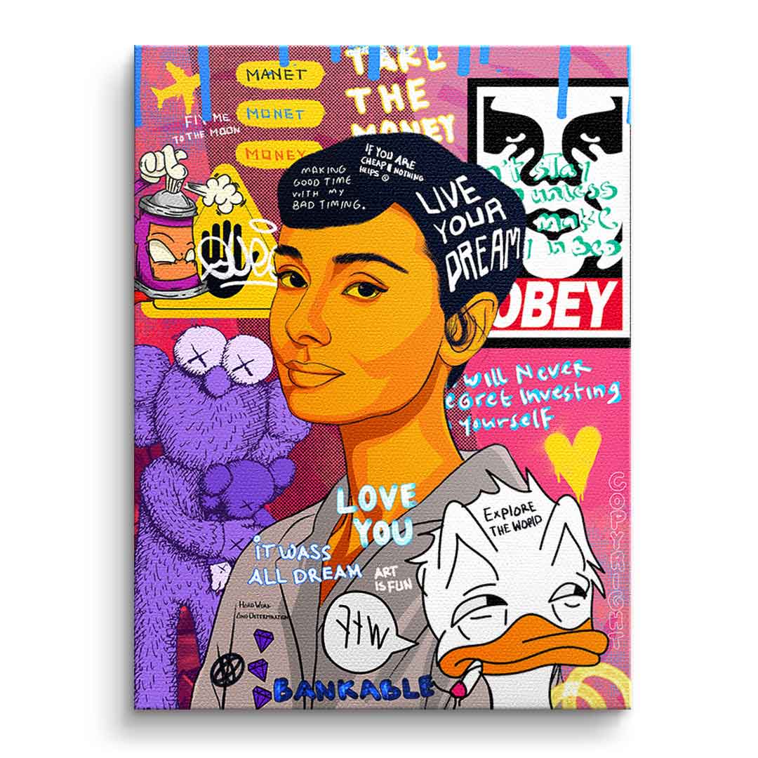 Canvas Art Audrey Pop Art Portrait Wall Art