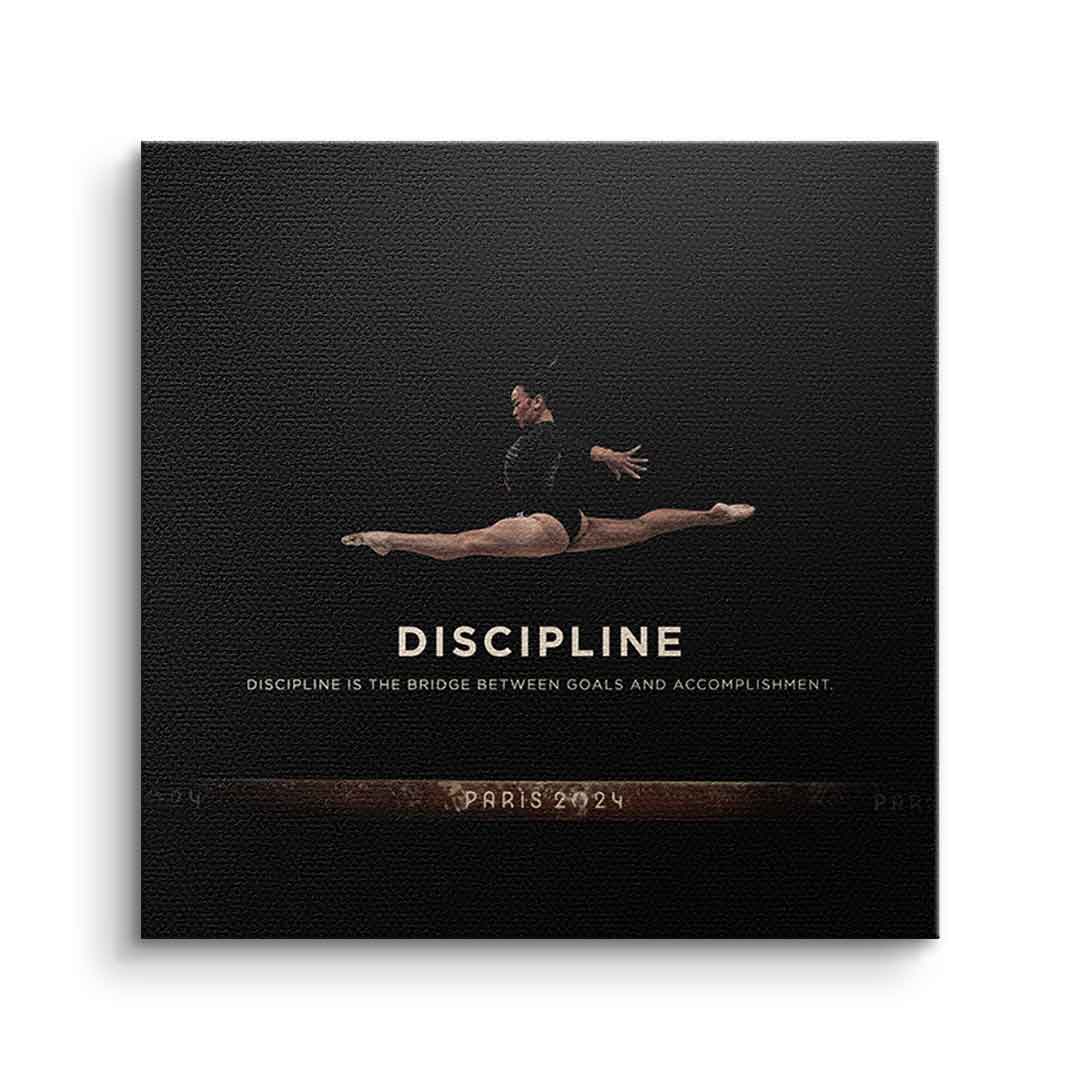 Leinwandbild Discipline Motivation Spruch Kunstdruck Wandbild