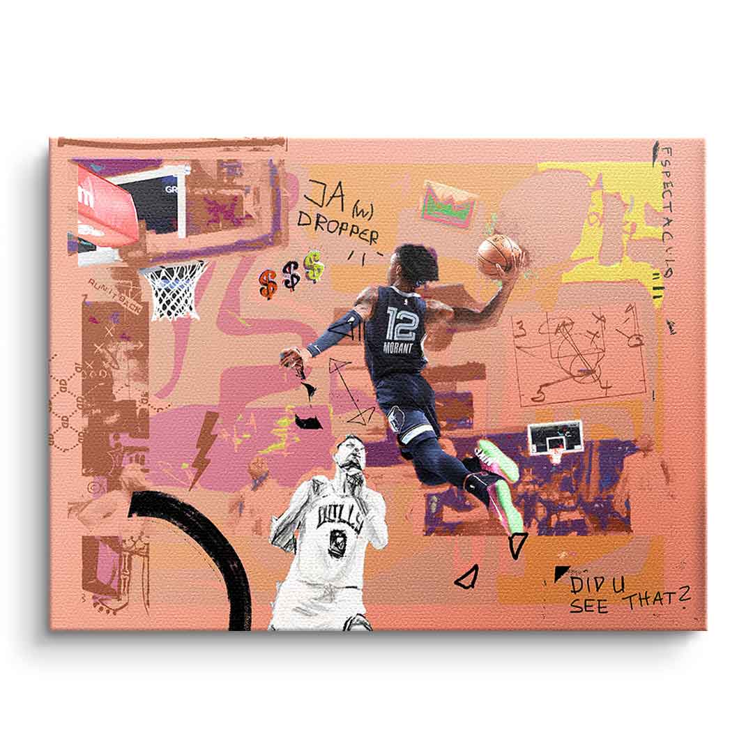 Canvas Art Yes Morant Dropper NBA Basketball Memphis Grizzlies