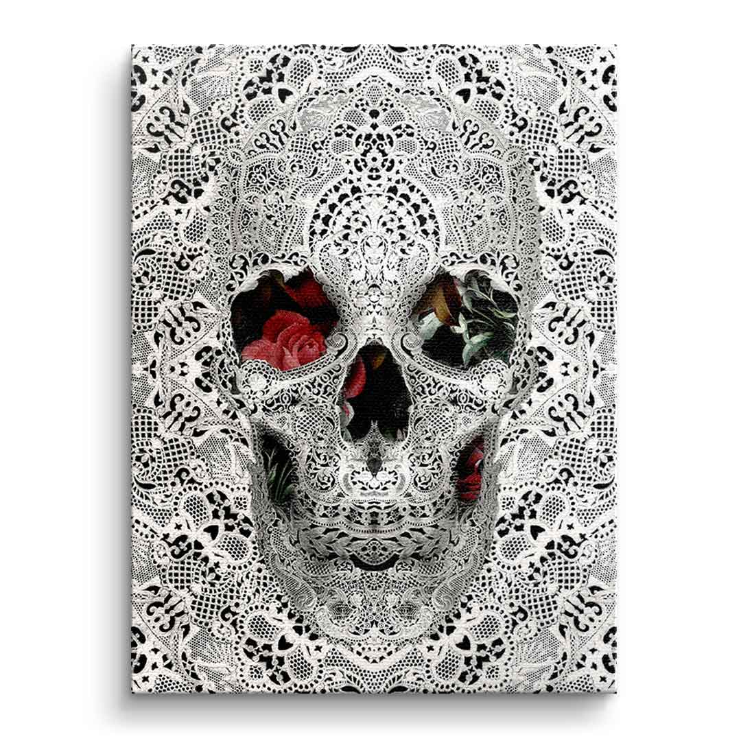 Canvas picture Lace Skull skull portrait wall picture