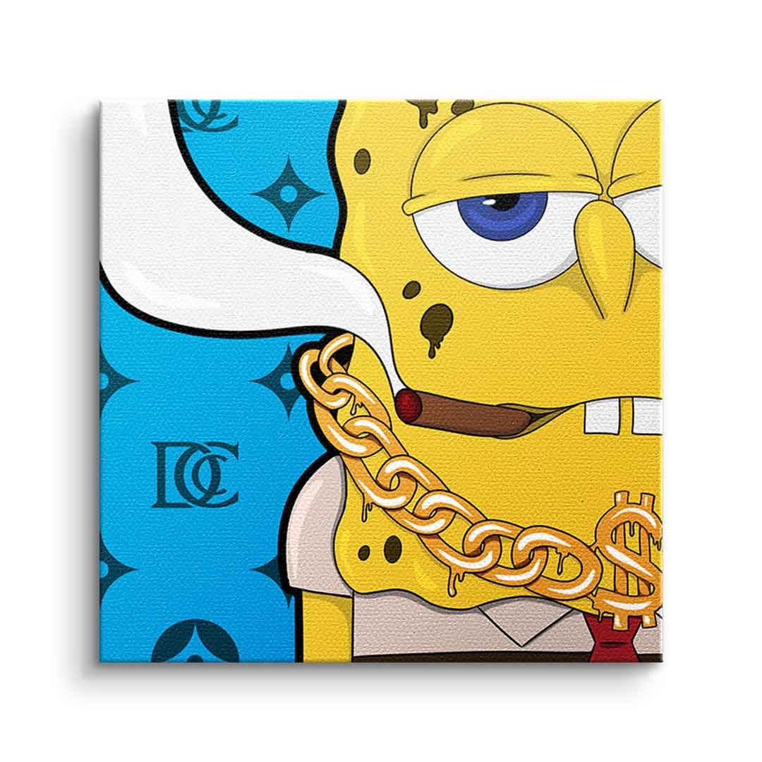 Canvas Art Melting Spongebob Squarepants Comic Art Print Wall Art