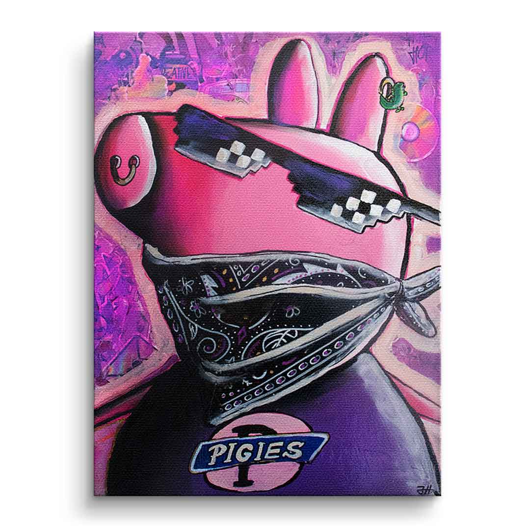 Canvas Art Peppa's Hood pink pig Wall Art Art print