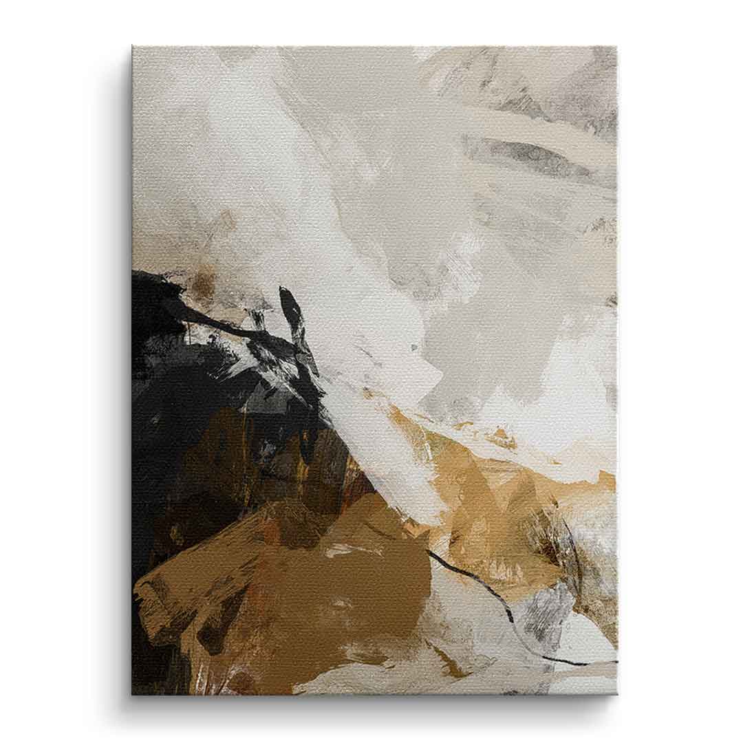 Leinwandbild beige braun moderne abstrakte Kunst Druck Wandbild ...