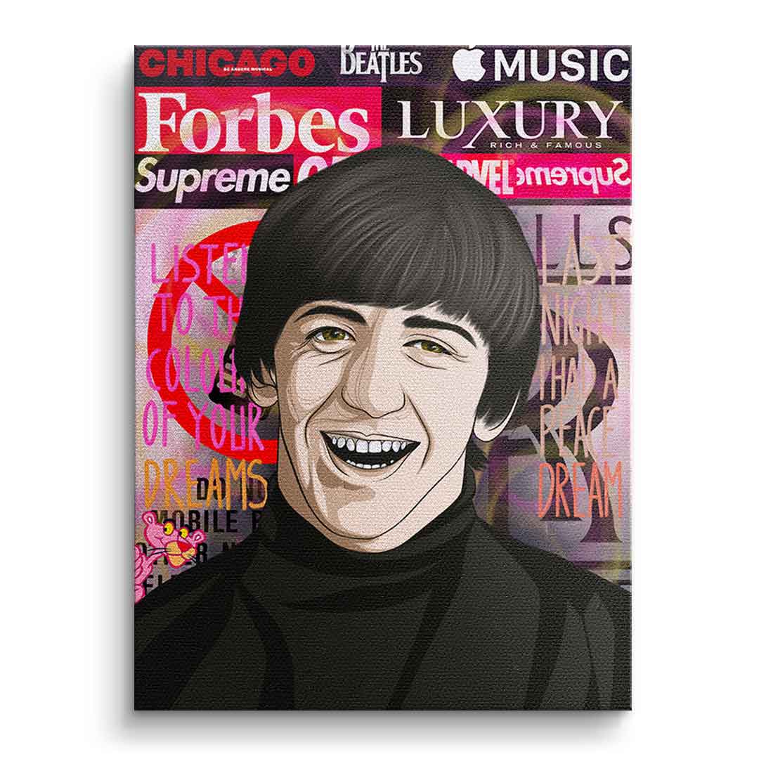 Leinwandbild Ringo Starr Pop Art Portrait Wandbild