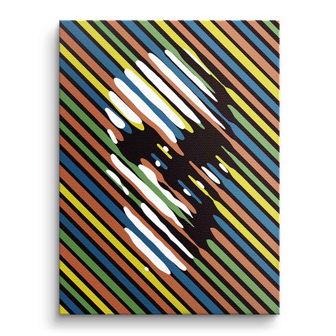 Canvas print Stripe Skull skull portrait wall art – DOTCOMCANVAS®