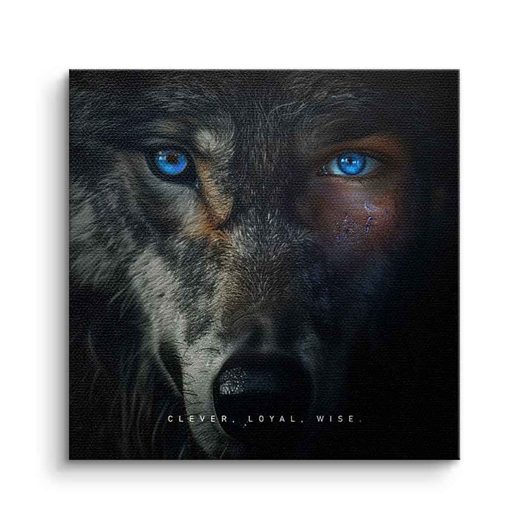 Canvas Art Wolf Fusion Motivation Art Print Wall Art