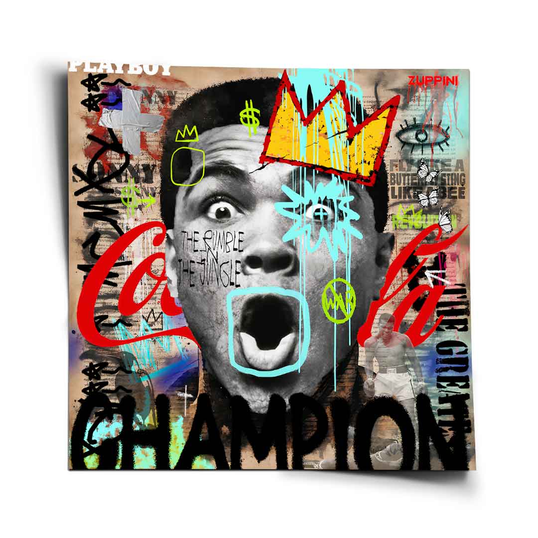 Poster Ali Muhammad Ali Pop Art Wandbild Kunstdruck – DOTCOMCANVAS®