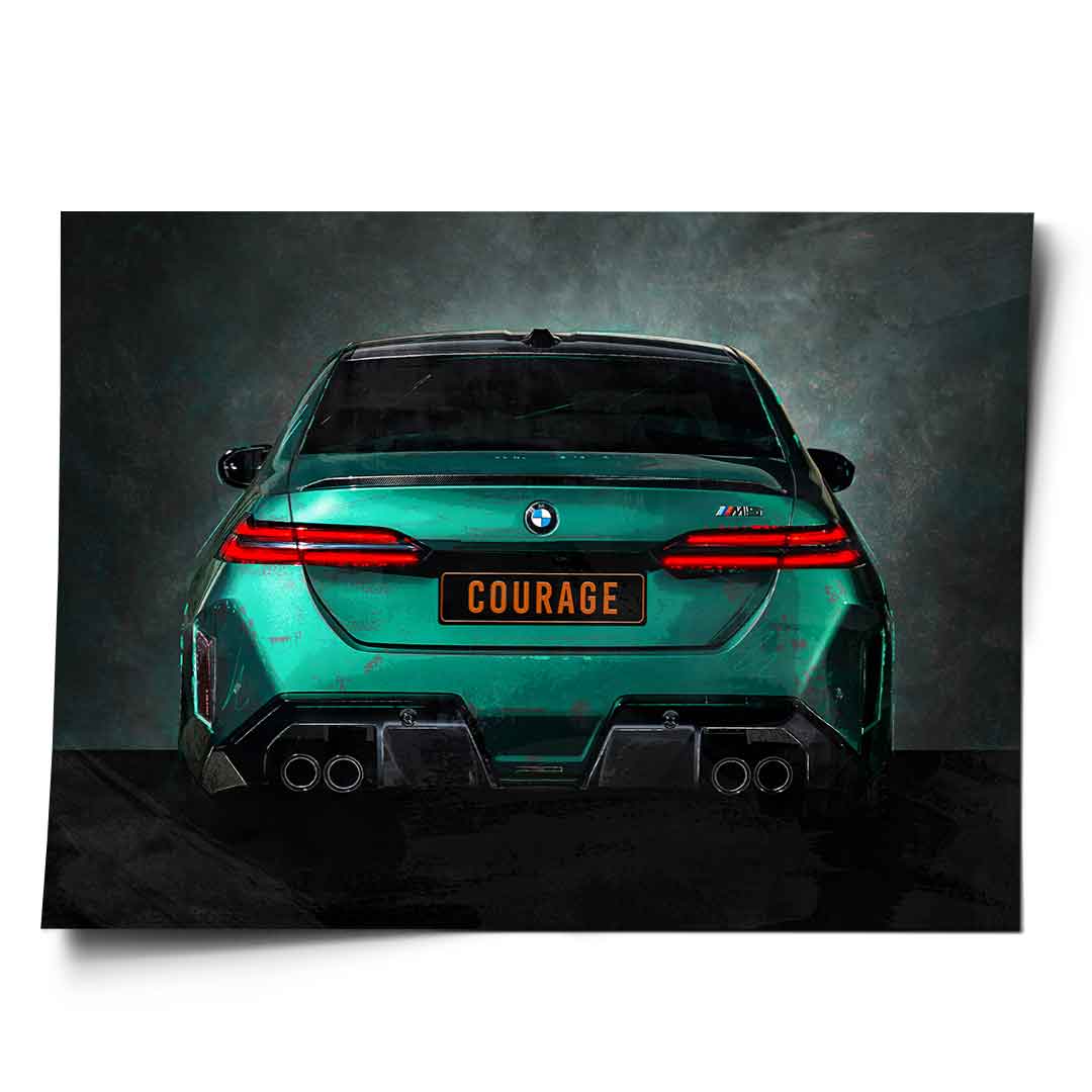 Poster BMW M5 Backside Auto Kunstdruck Wandbild