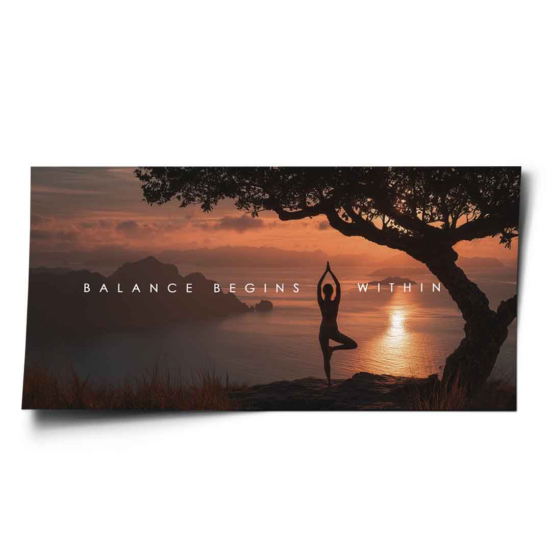 Poster Balance Begins Within Kunstdruck Wandbild – DOTCOMCANVAS®