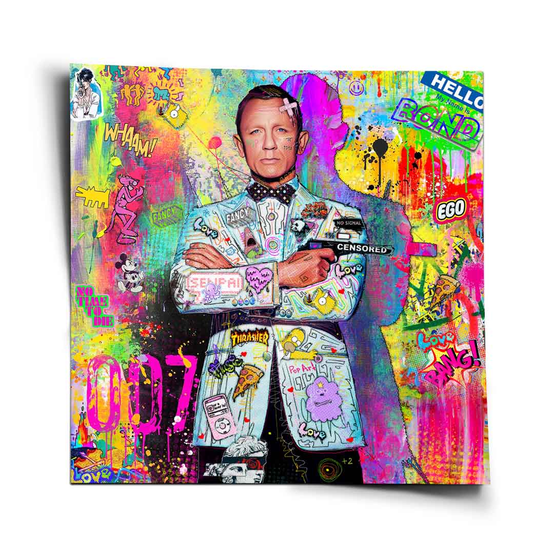 Poster Bond Pop Art Wandbild Kunstdruck – DOTCOMCANVAS®