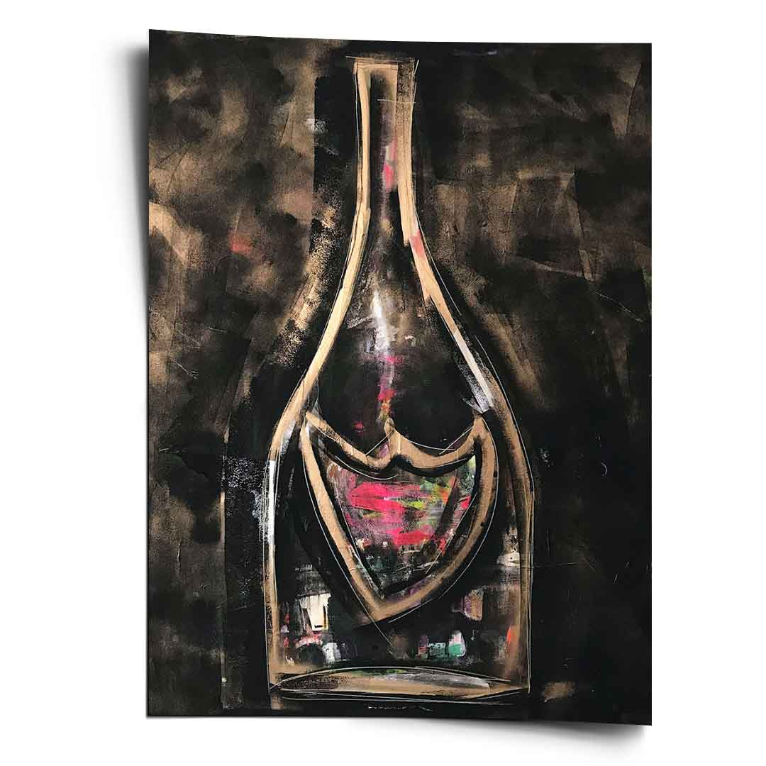 Poster Bronze Champaign Pop Art Kunstdruck Wandbild – DOTCOMCANVAS®