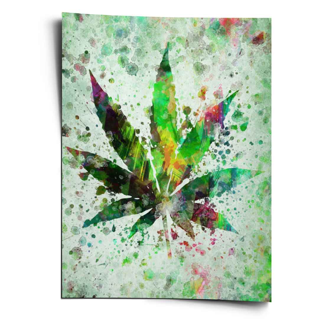 Poster Cannabis Painting Wandbild Kunstdruck – DOTCOMCANVAS®