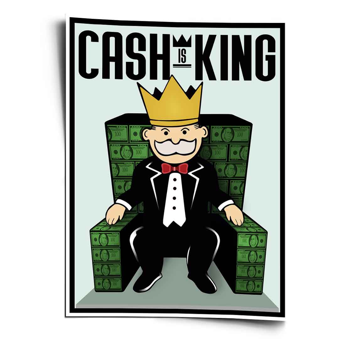Poster Cash is King Monopoly Kunstdruck Wandbild – DOTCOMCANVAS®