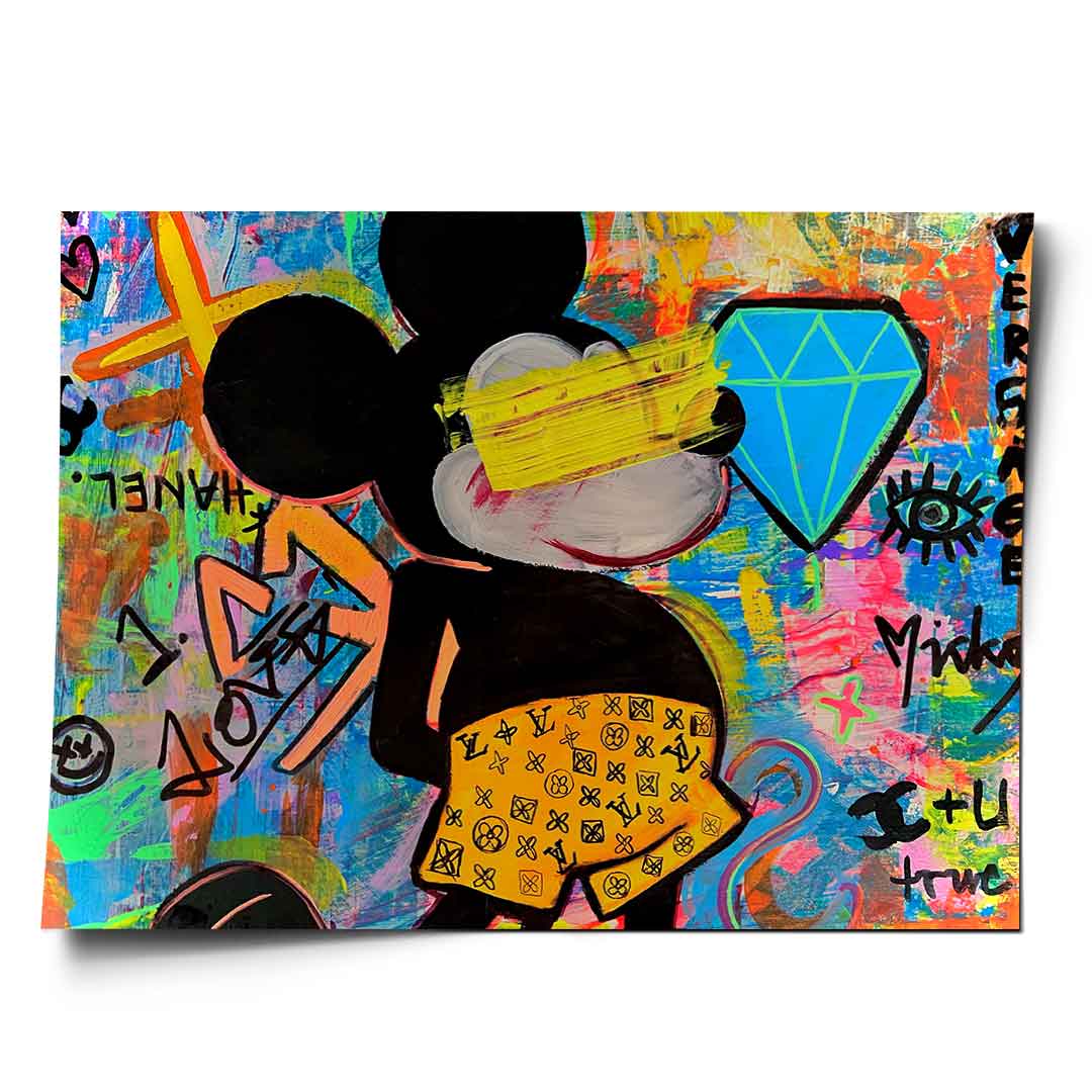 Poster Covered In Sunshine Comic Mickey Mouse Wall Art art print
