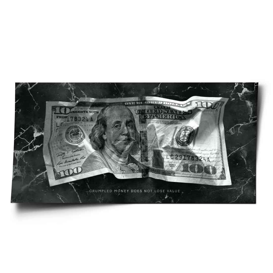 Poster Crumble Money V4 Wandbild Kunstdruck – DOTCOMCANVAS®