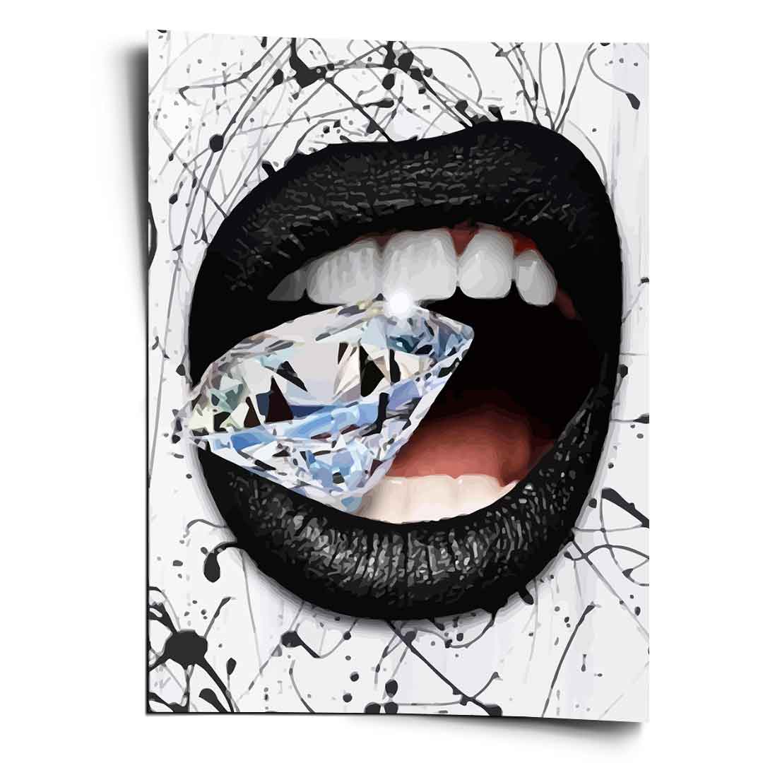 Poster Diamond Mouth lips Wall Art art print