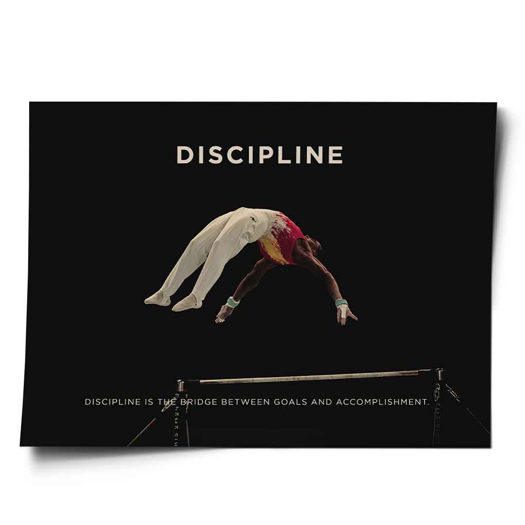 Poster Discipline Motivation Saying Art Print Wall Art