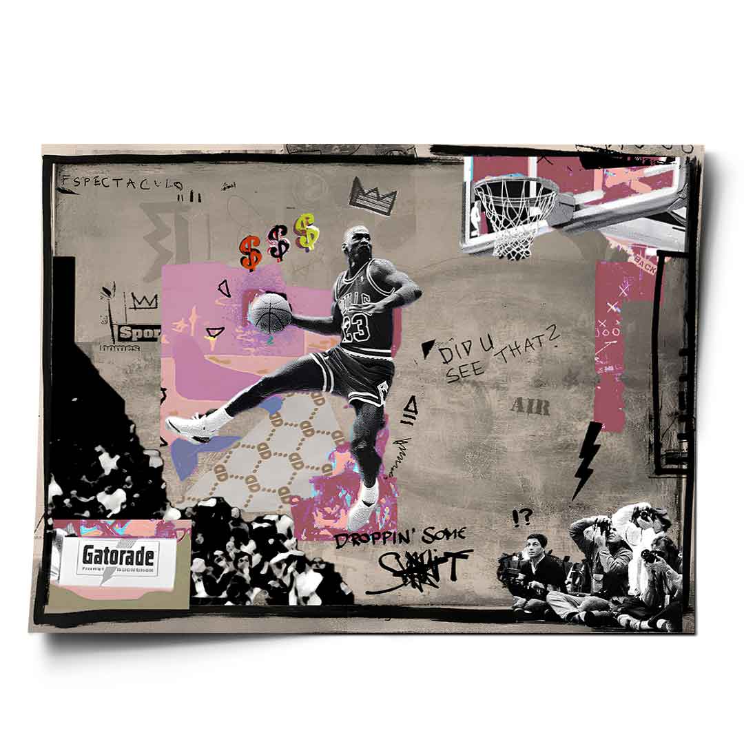 Poster Dunk Champ Air Basketball Michael Jordan Kunstdruck Wandbild ...