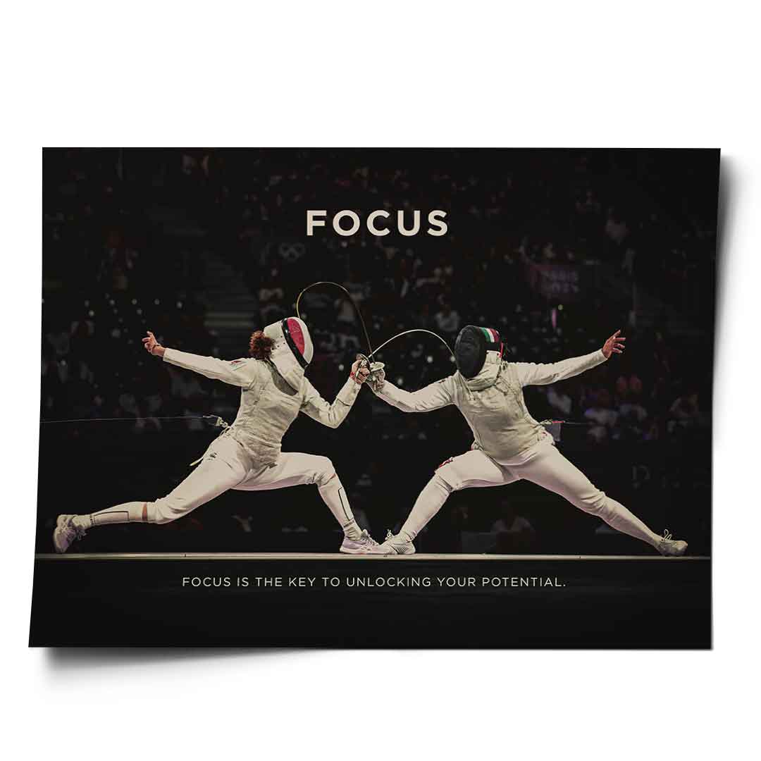 Poster Focus Motivation Saying Art Print Wall Art