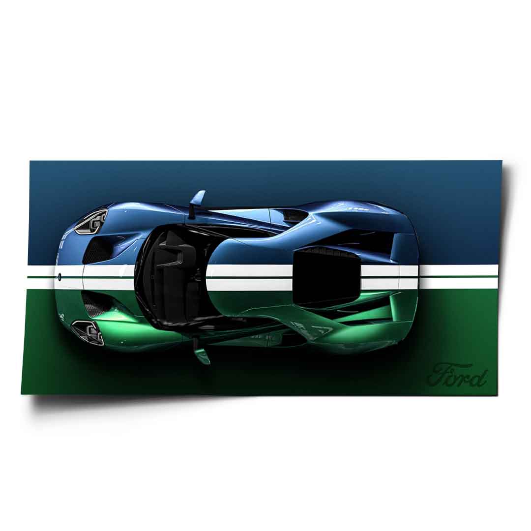 Ford GT Car Art Print Poster Wall Art