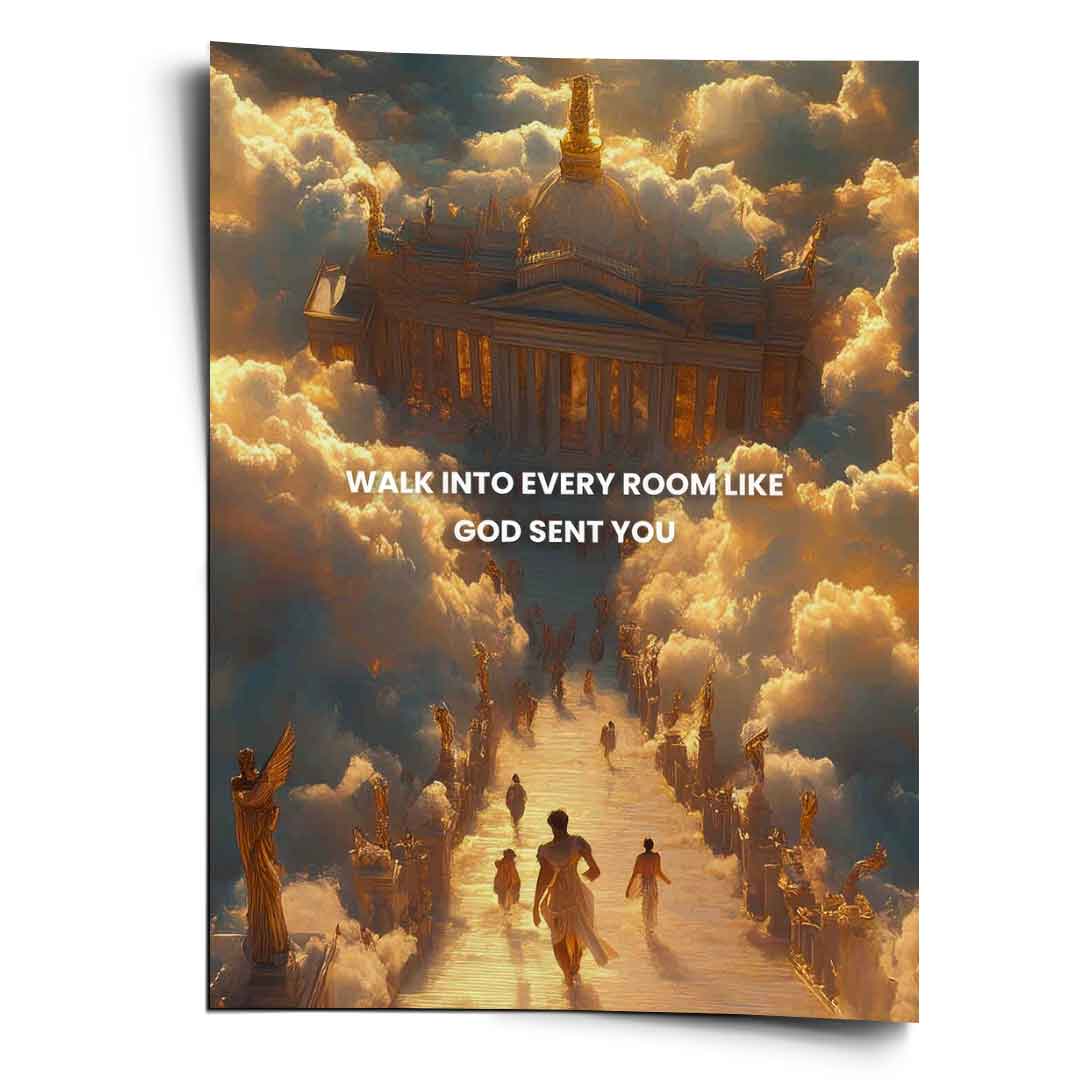 Poster GOD SENT YOU Wandbild Kunstdruck