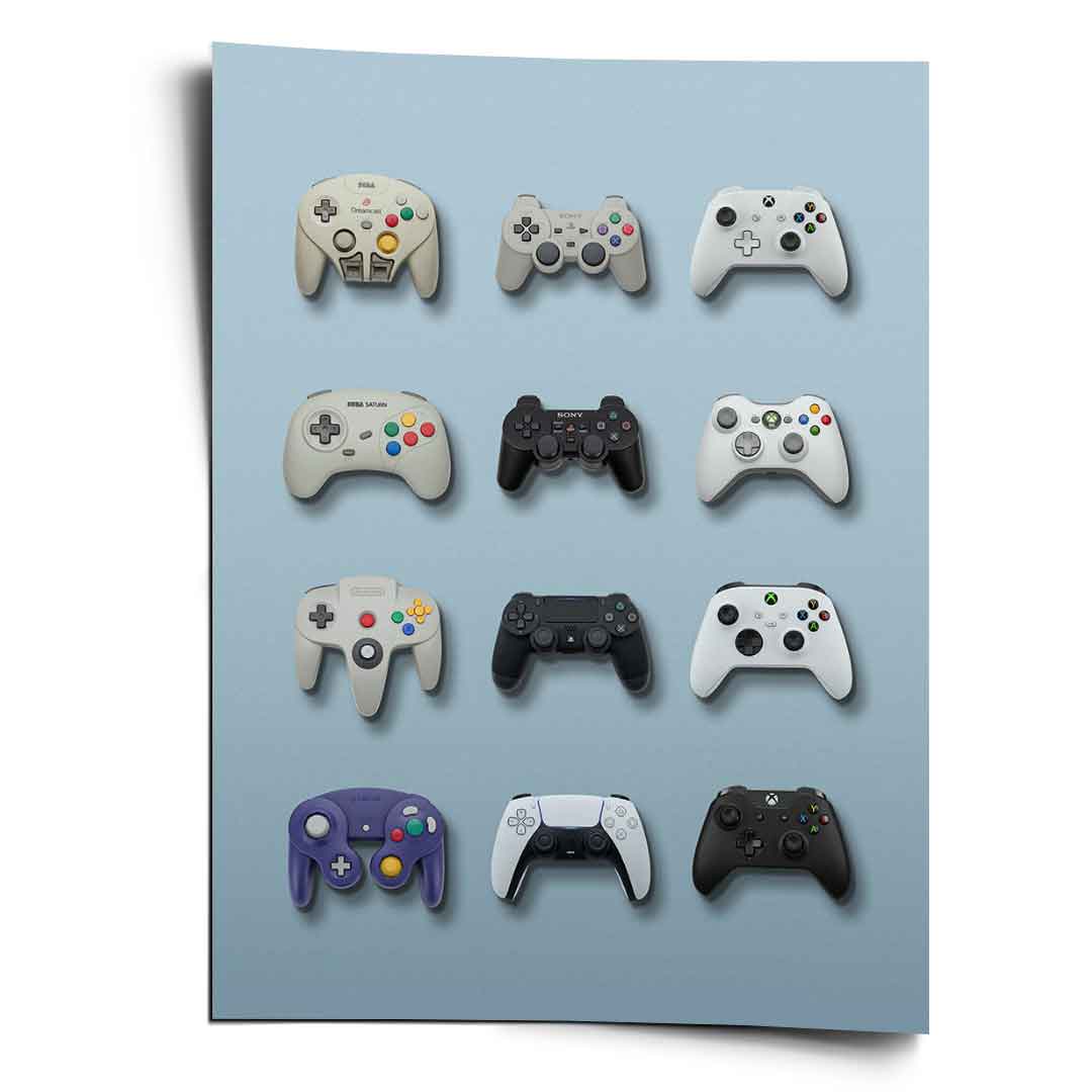 Poster Game Joystick Controler Wandbild Kunstdruck – DOTCOMCANVAS®