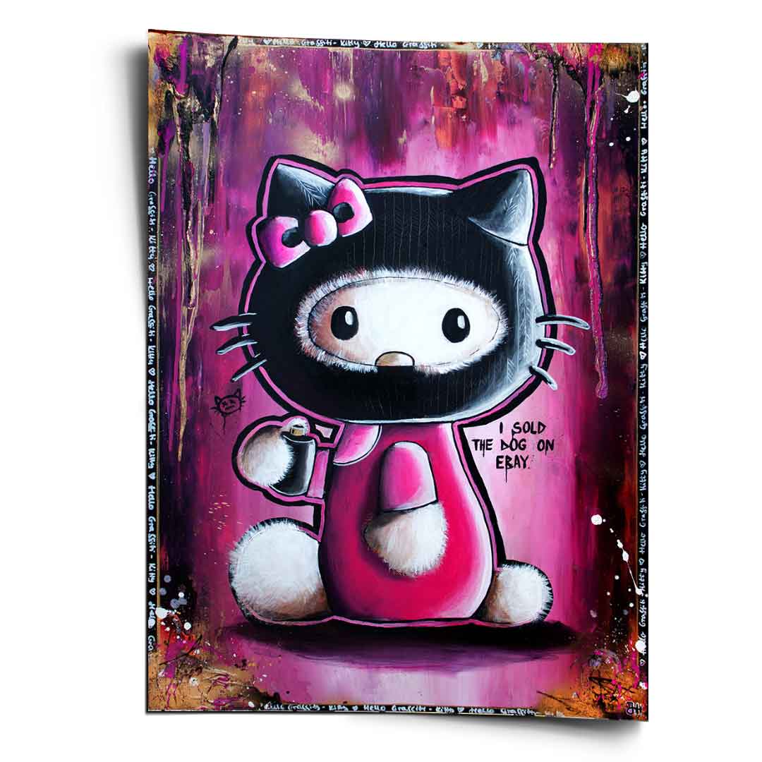 Poster Hello Graffiti Kitty abstract Wall Art Art print