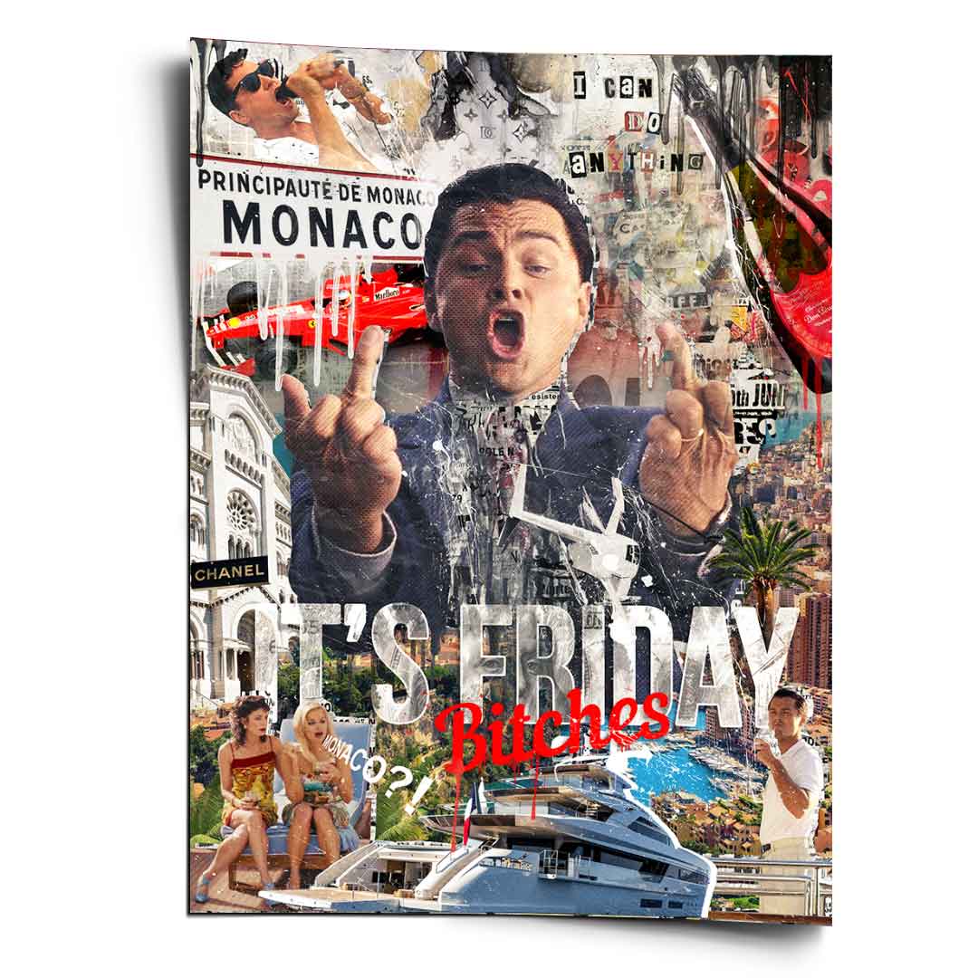 Poster It's Friday Wolf of Wall Street Jordan Belfort art print Wall Art