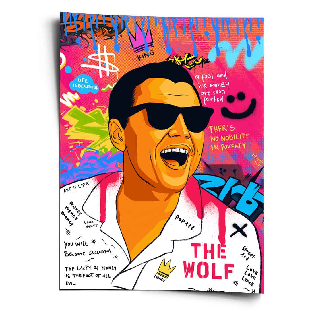 Poster Leo DiCaprio portrait comic Wall Art Art print