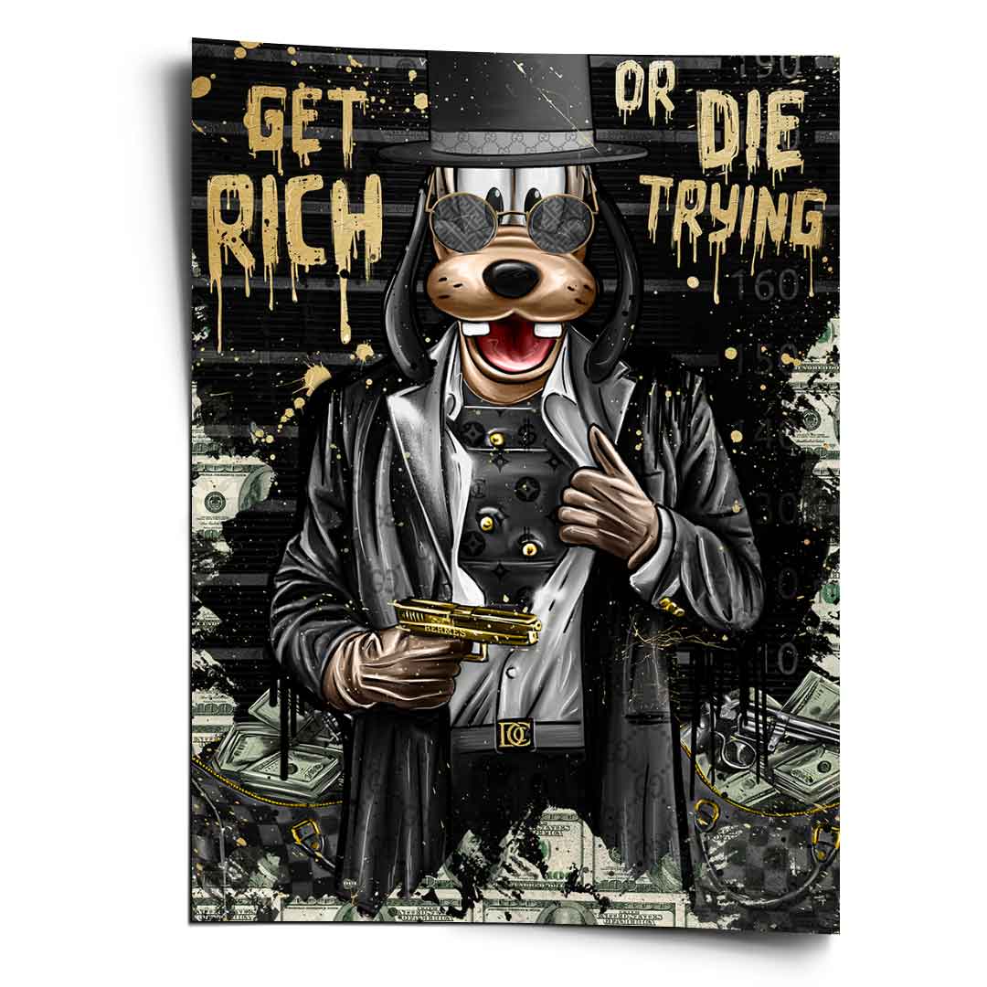 Poster Lucky Gangster Goofy Comic Cartoon Art PrintWall Art