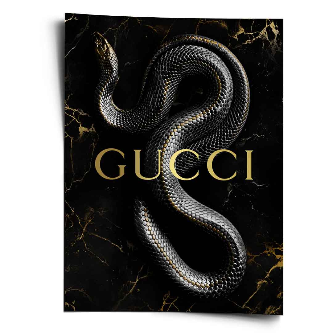 Poster Luxury Snake Gucci edel elegant luxus Kunstdruck Wandbild ...