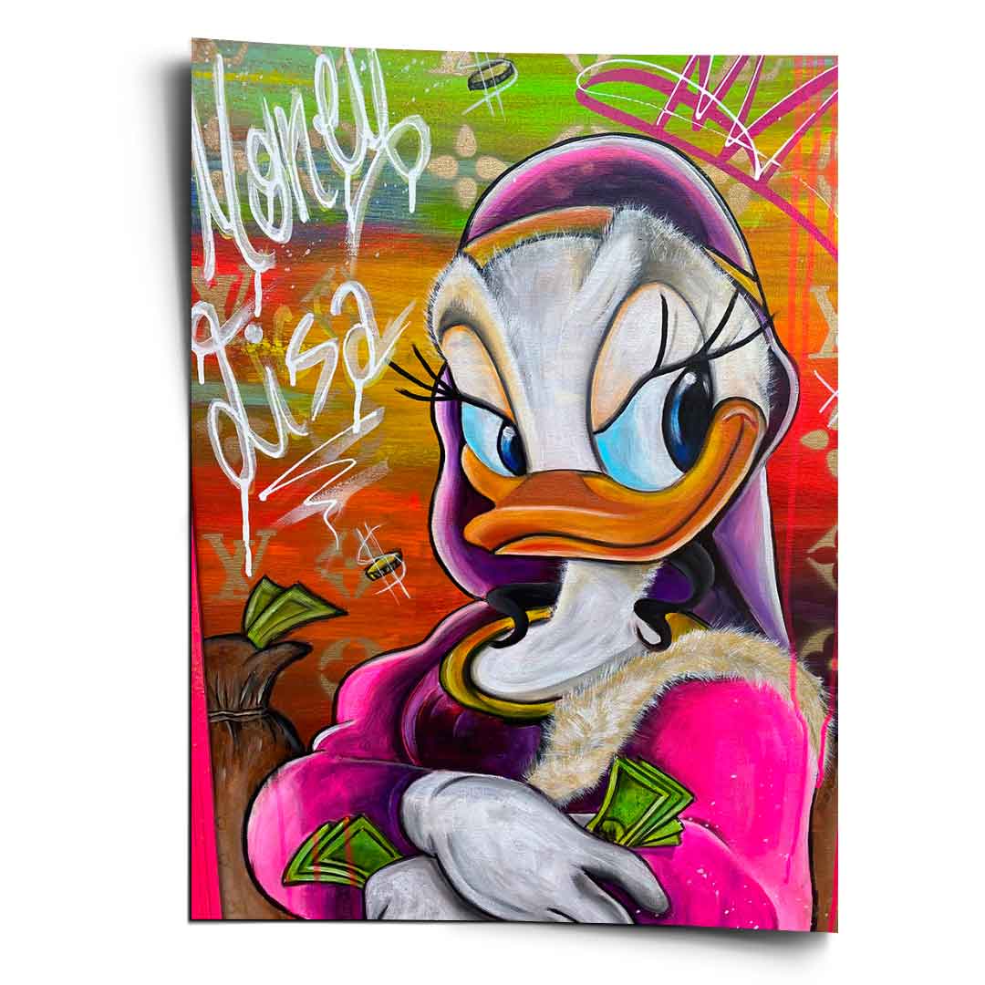 Poster Money Lisa 2.0 Comic Cartoon Pop Art Kunstdruck Wandbild