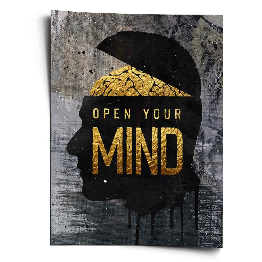 Poster Open your Mind Mindset Success Art Print Wall Art
