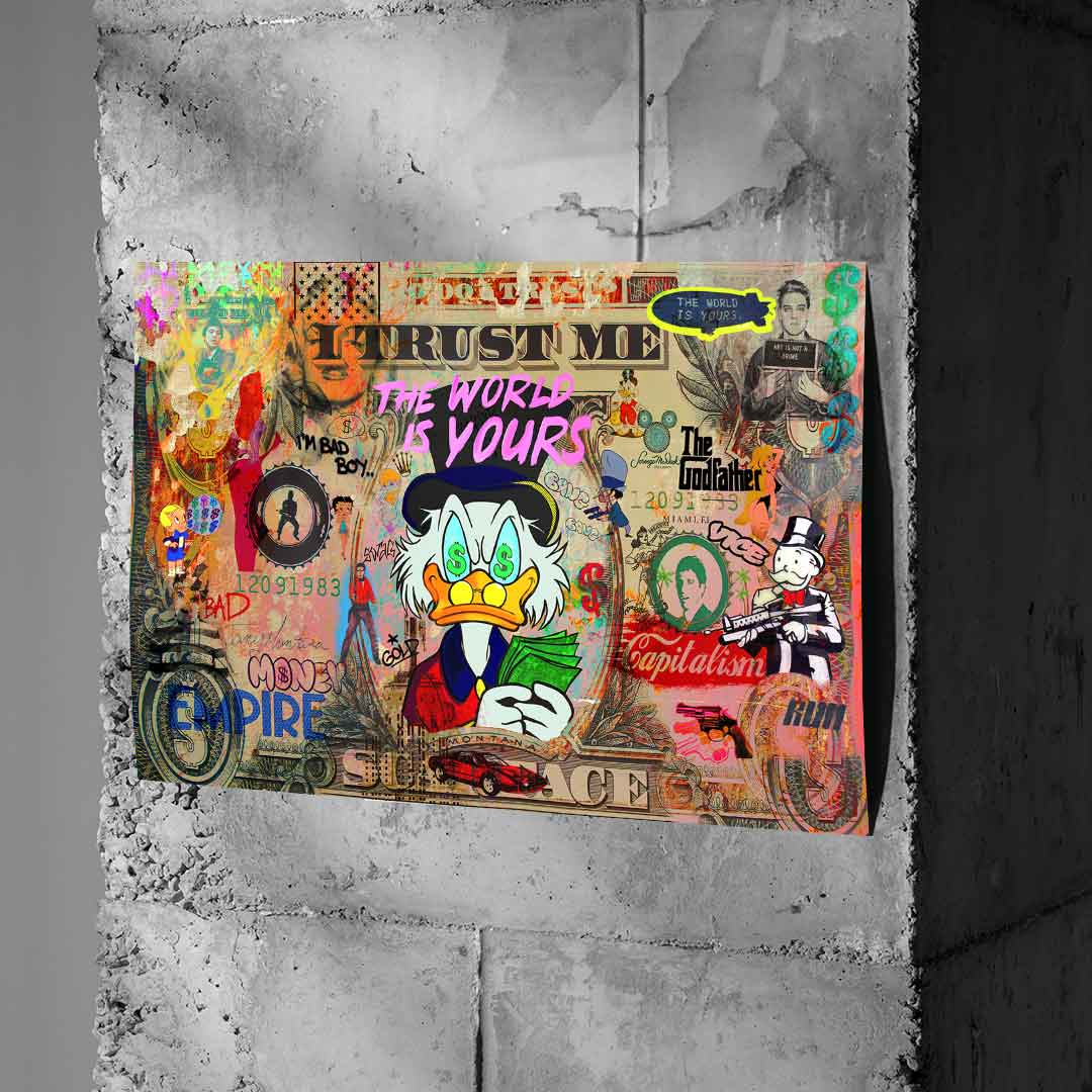 Poster SCROOGE LIFE IS INSANE Comic Pop Art Kunstdruck