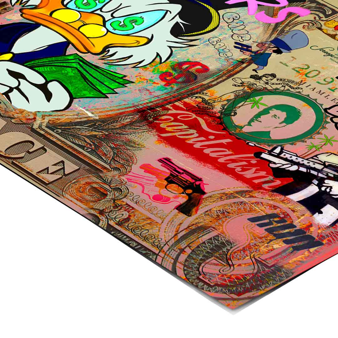 Poster SCROOGE LIFE IS INSANE Comic Pop Art Kunstdruck