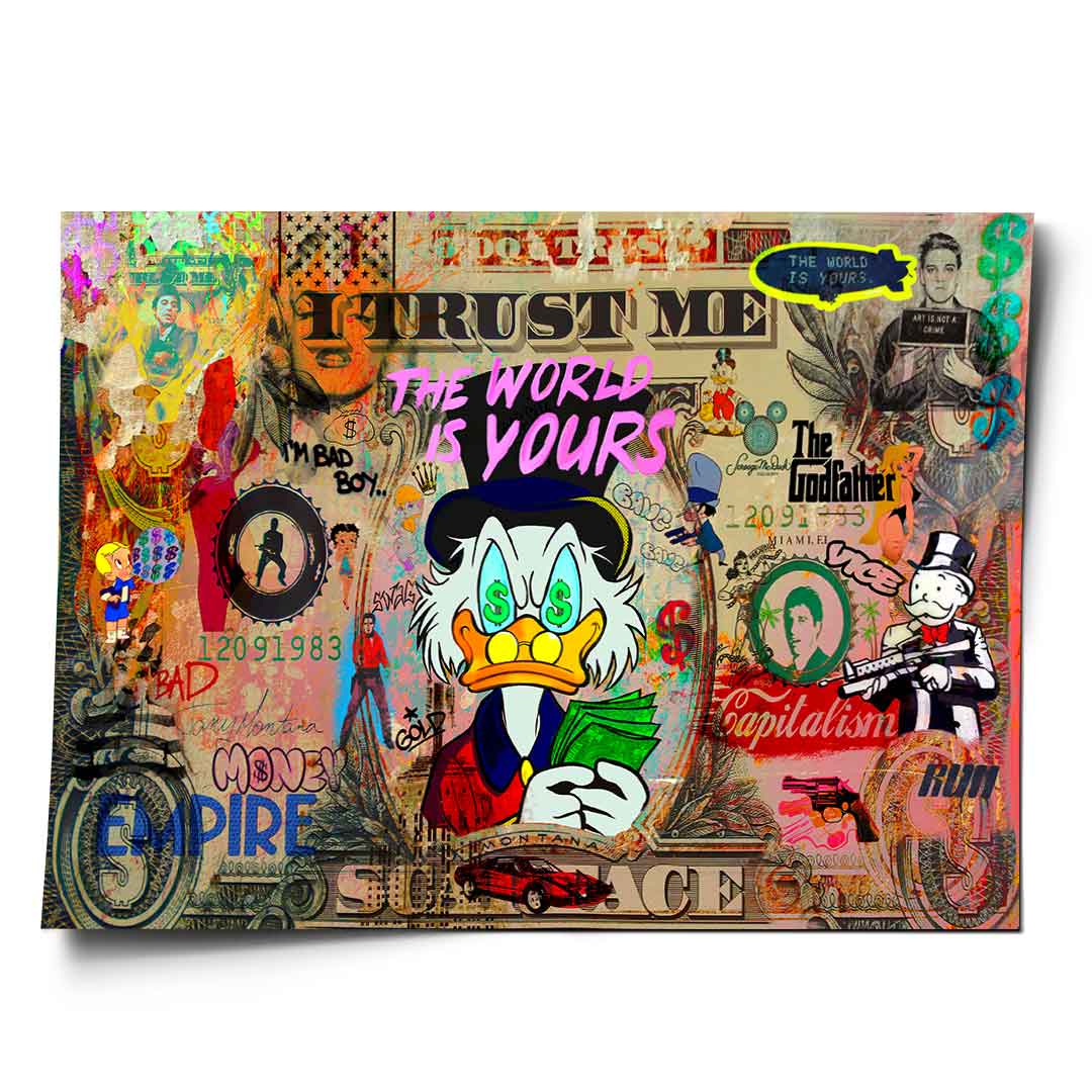 Poster SCROOGE LIFE IS INSANE Comic Pop Art Kunstdruck