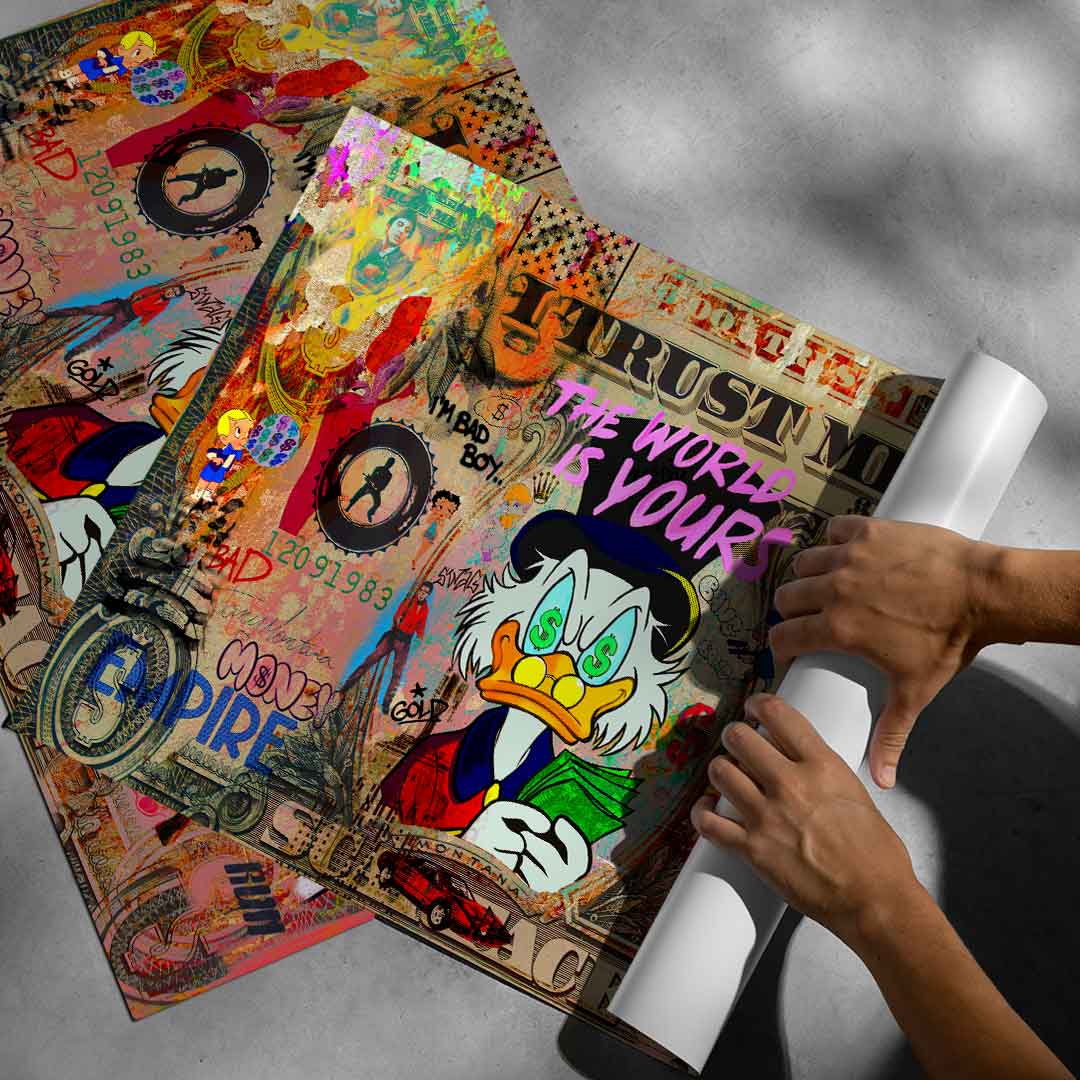 Poster SCROOGE LIFE IS INSANE Comic Pop Art Kunstdruck