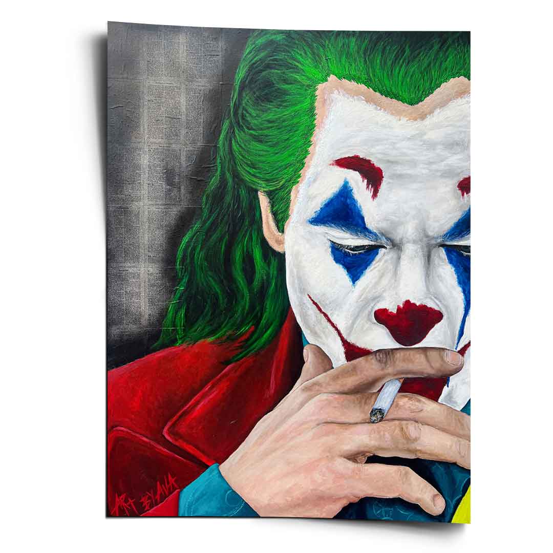 Poster Smoking Chaos Joker Portrait Wandbild Kunstdruck – DOTCOMCANVAS®