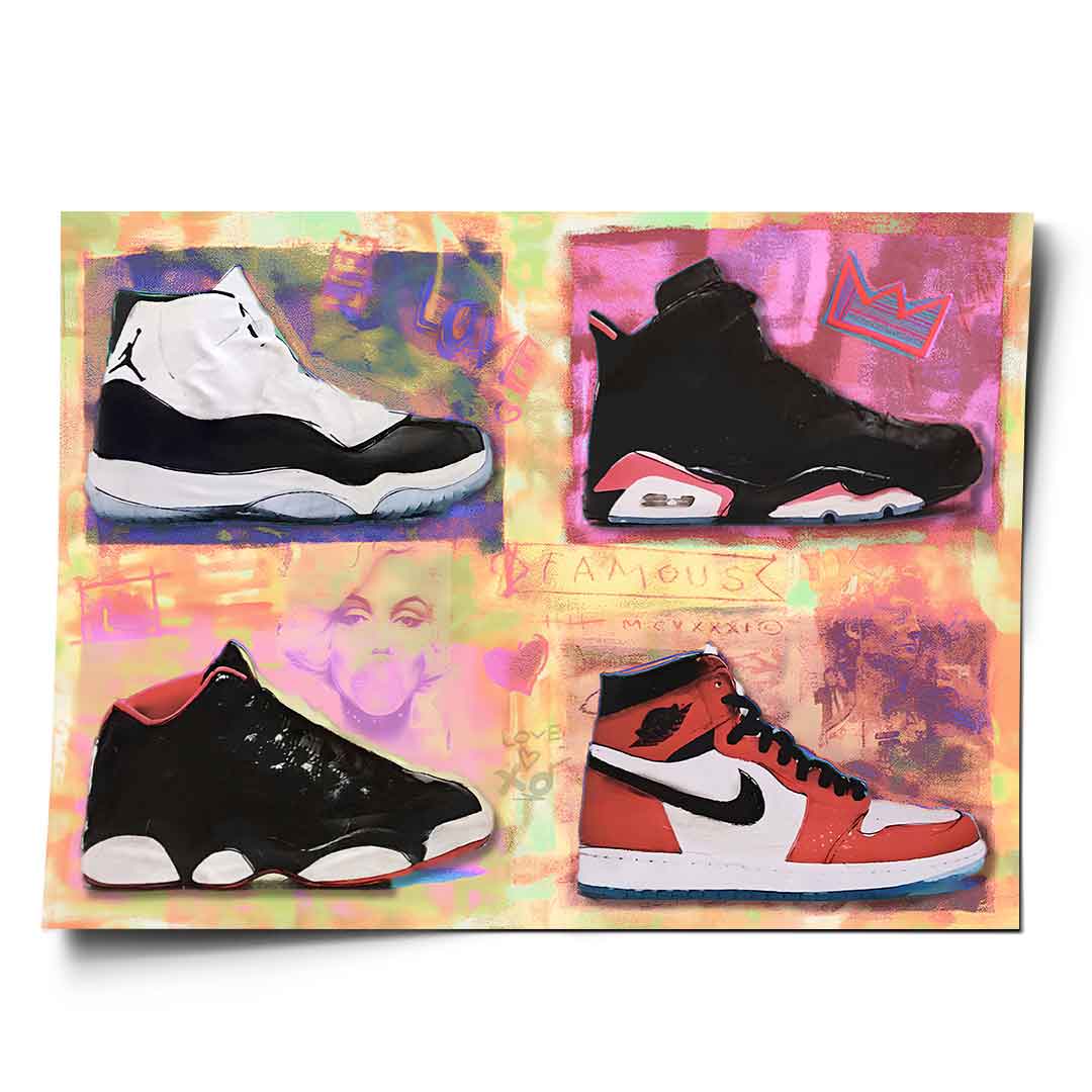 Poster Sneaker Sneaker Kunstdruck Wandbild – DOTCOMCANVAS®